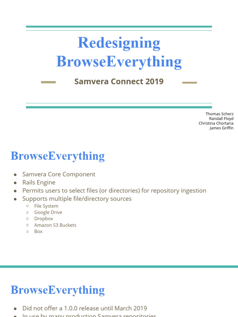 Redesigning BrowseEverything | PDF