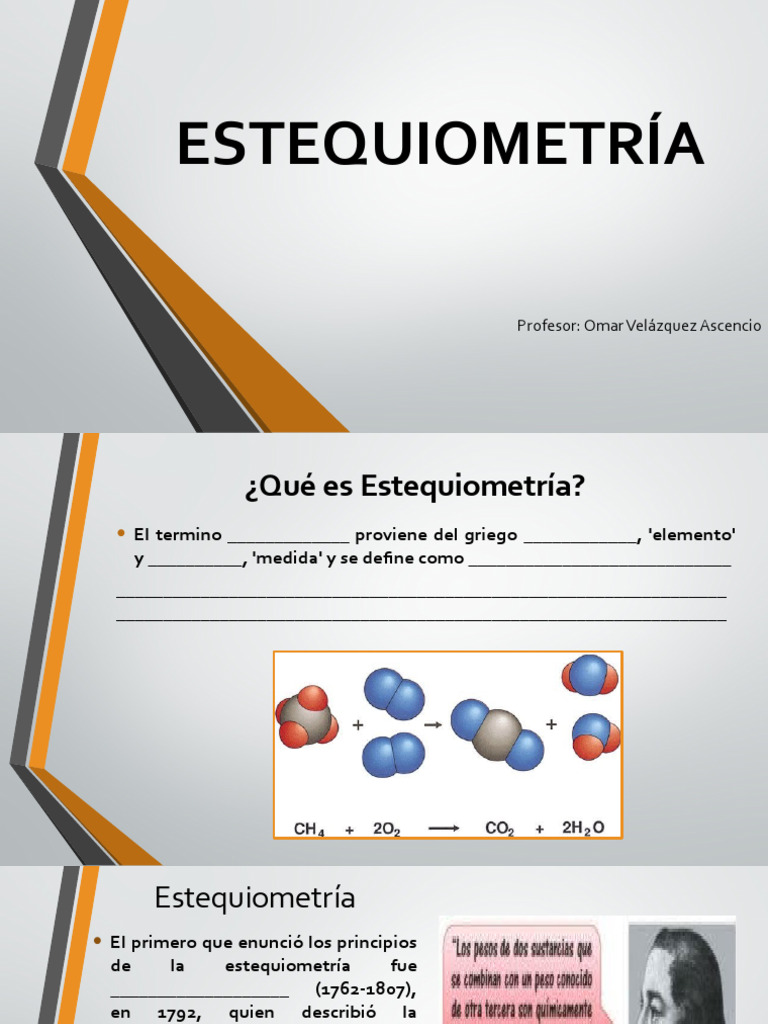 Estequiometría | PDF