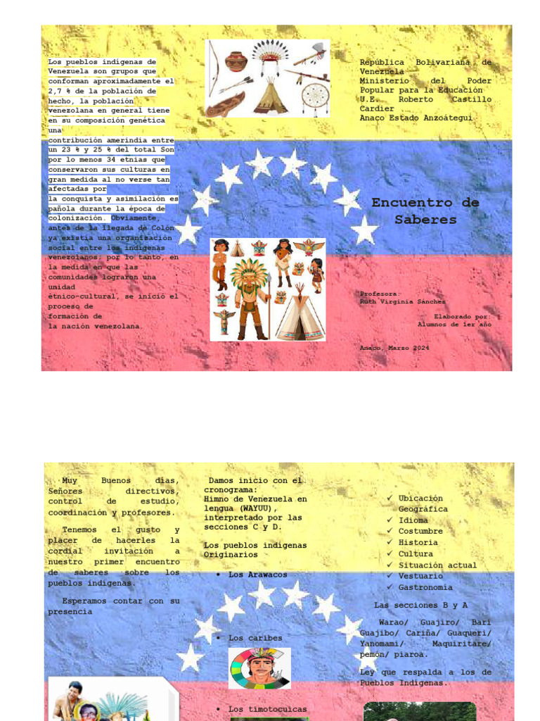 Triptico Actualizado | PDF | Venezuela | Etnicidad