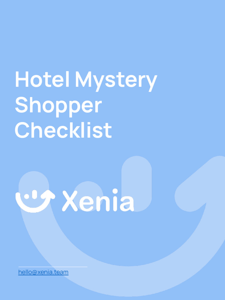XENIA - Mystery Shopper Checklist | Download Free PDF | Waiting Staff ...