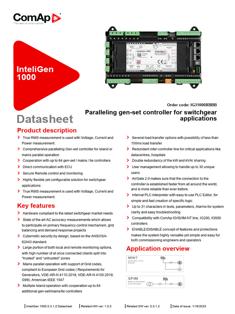 Inteligen 1000 2.3.1.2 Datasheet | PDF