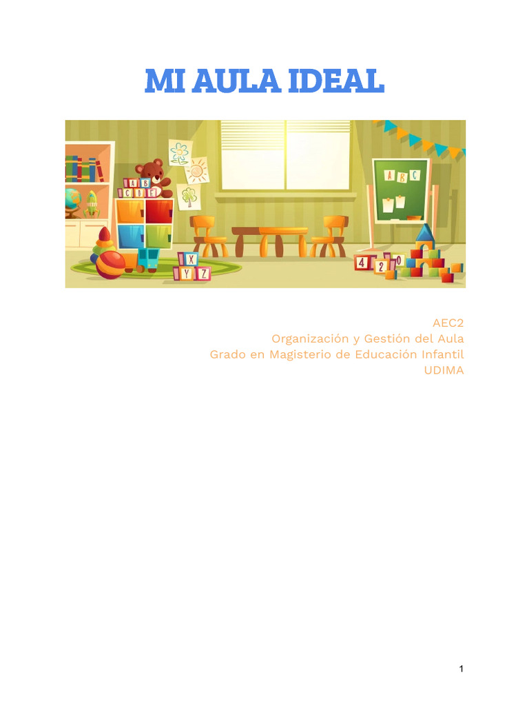 Aec2 - Mi Aula Ideal | PDF | Salón de clases | Educación de la primera ...