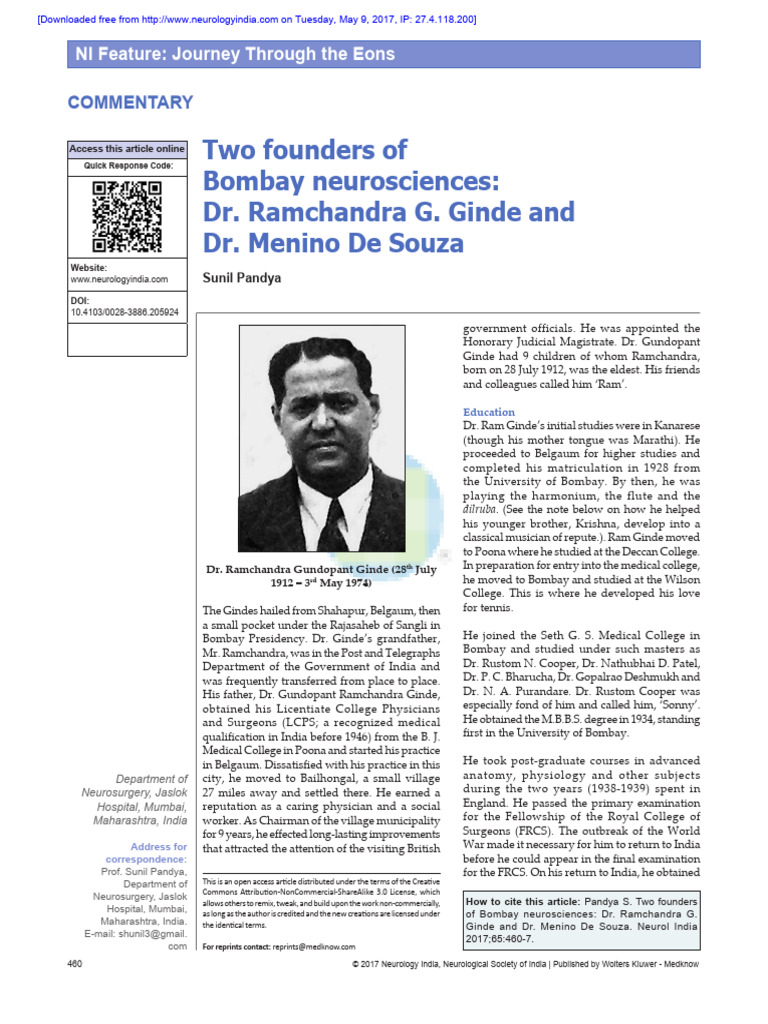 2017 Ginde Menino de Souza Biog | PDF | Medicine | Clinical Medicine