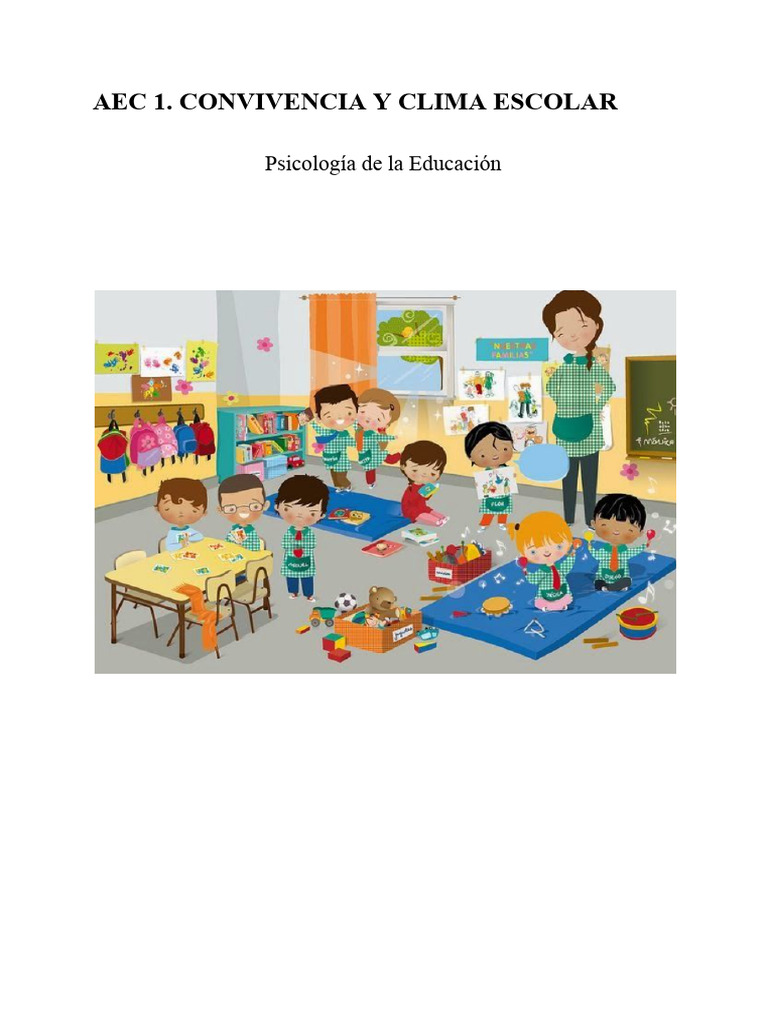 Aec1 Convivencia y Clima Escolar | Descargar gratis PDF | Sicología ...