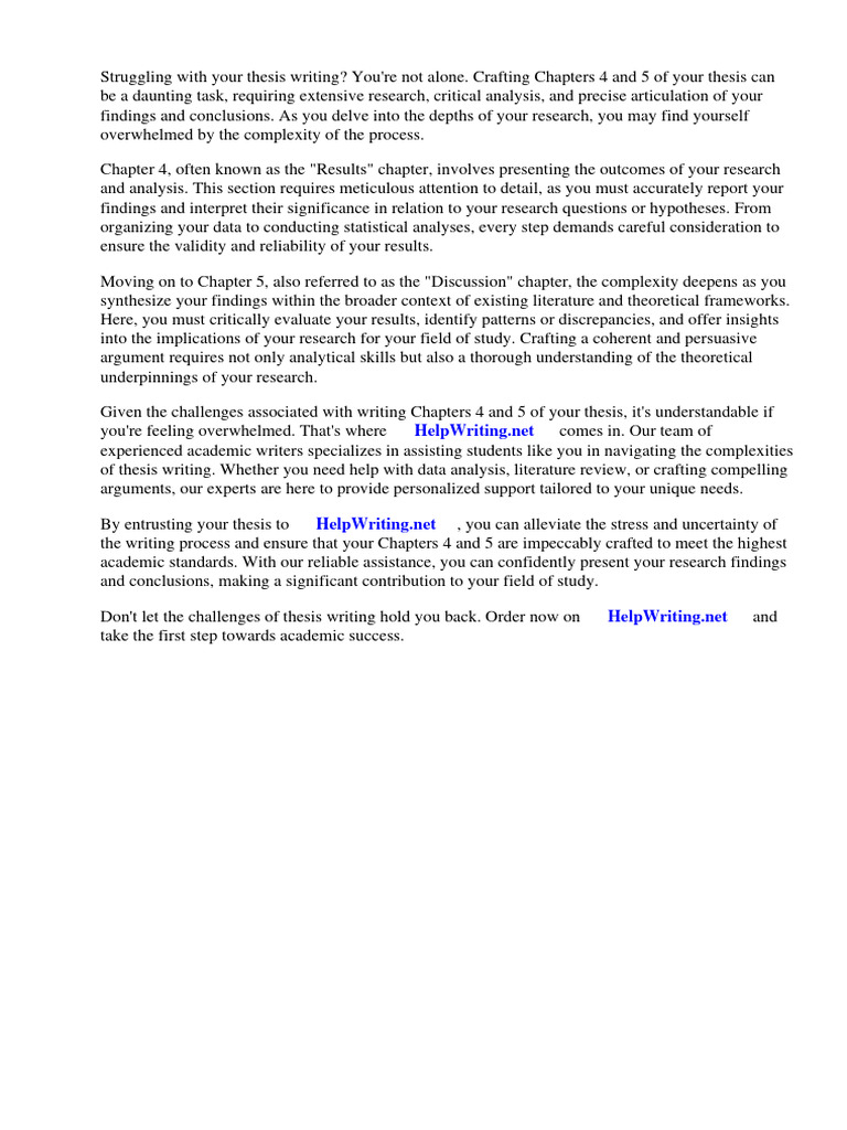 Thesis Chapter 4 5 | PDF | Thesis | Reason