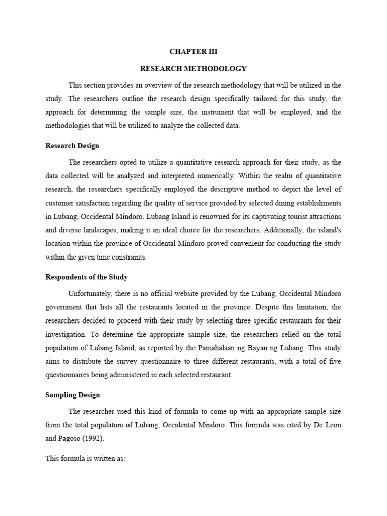 Chapter 3-WPS Office | PDF | Survey Methodology | Questionnaire