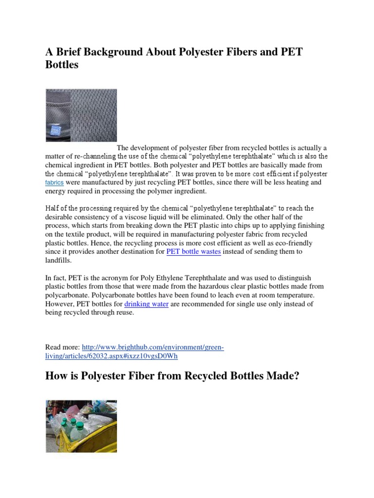 Eco-Friendly Polyester Production | PDF | Polyester | Textiles