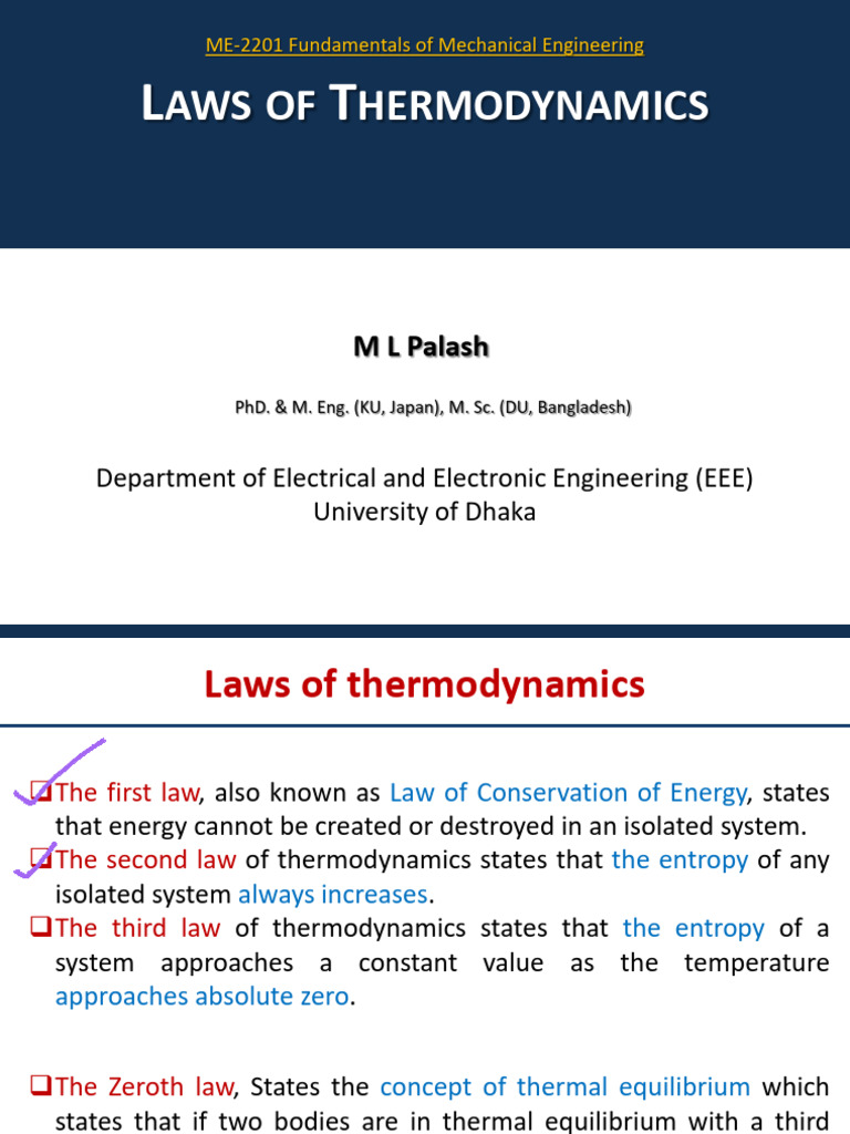 Lec 02 Laws of Thermodynamics - Incompete | PDF | Heat | Temperature