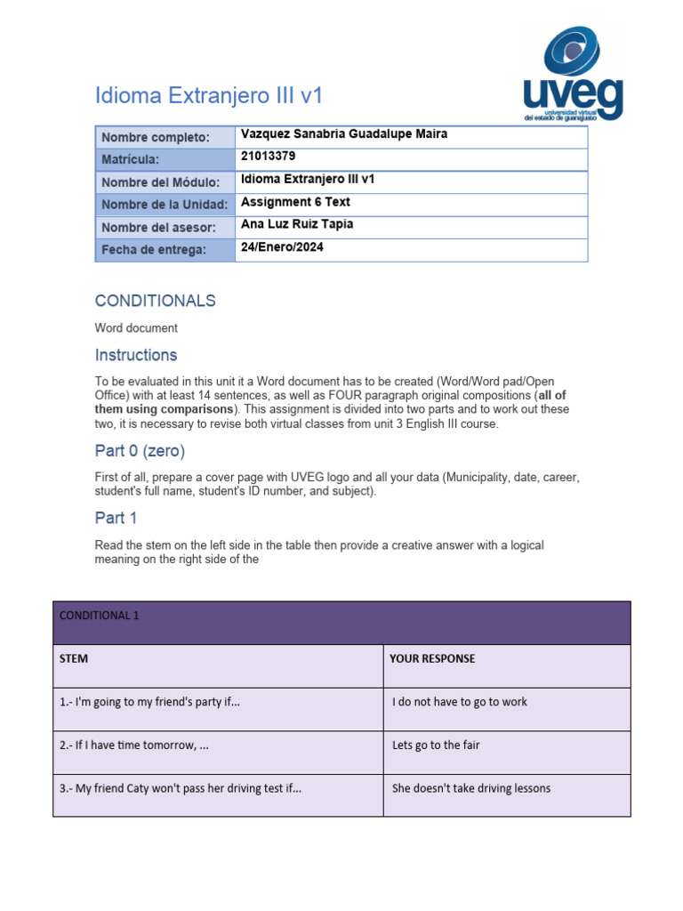 Conditional Sentences Assignment Guide | PDF | Layoff | Business