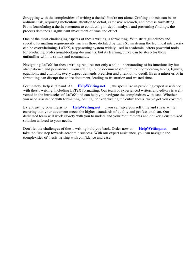 Latex Thesis Manual | PDF | Te X | Mathematics