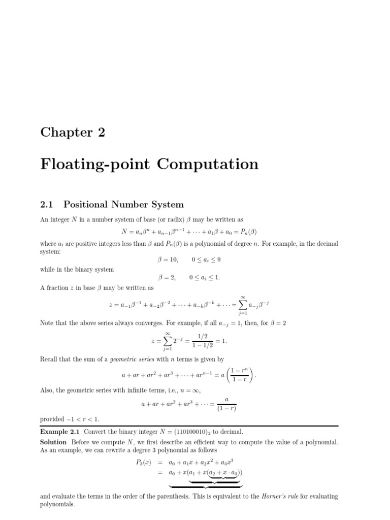 Floating-Point Computation Basics | PDF | Quadratic Equation | Numbers
