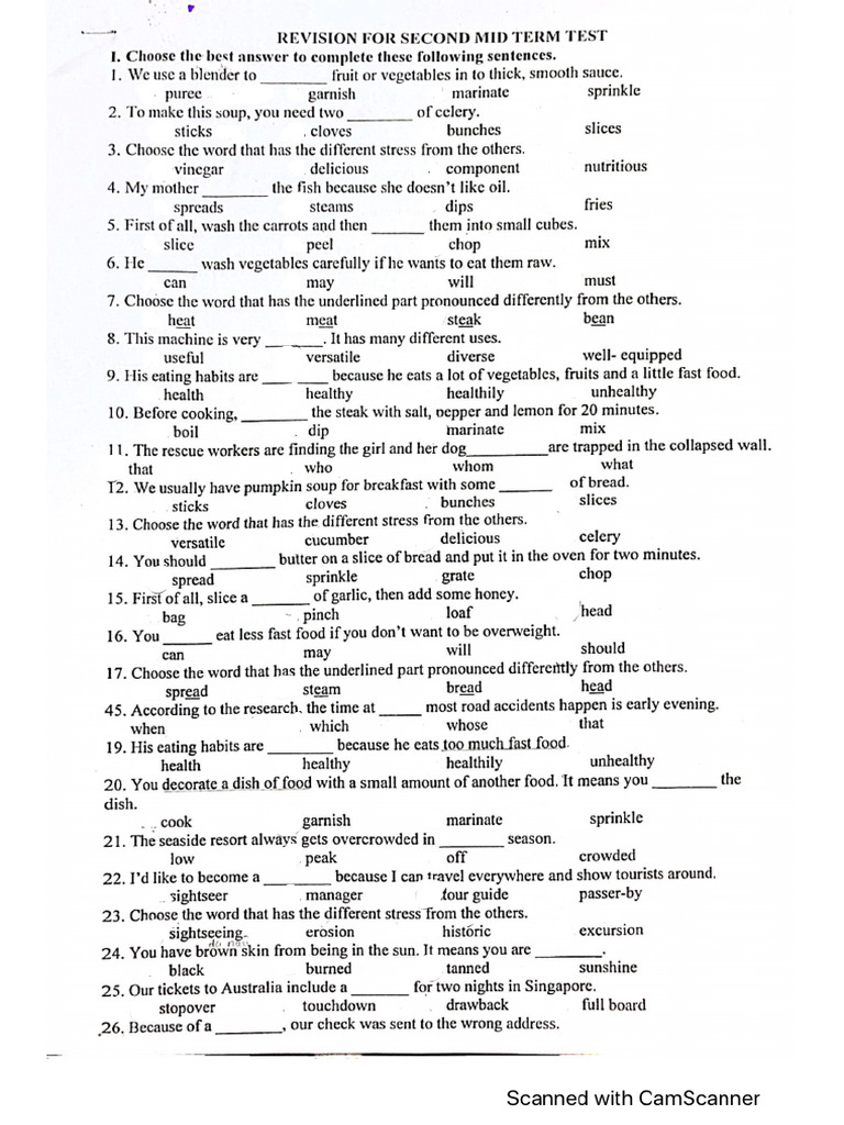 Grade 9-Gi A Kì 2 - TQC (Revise) | PDF
