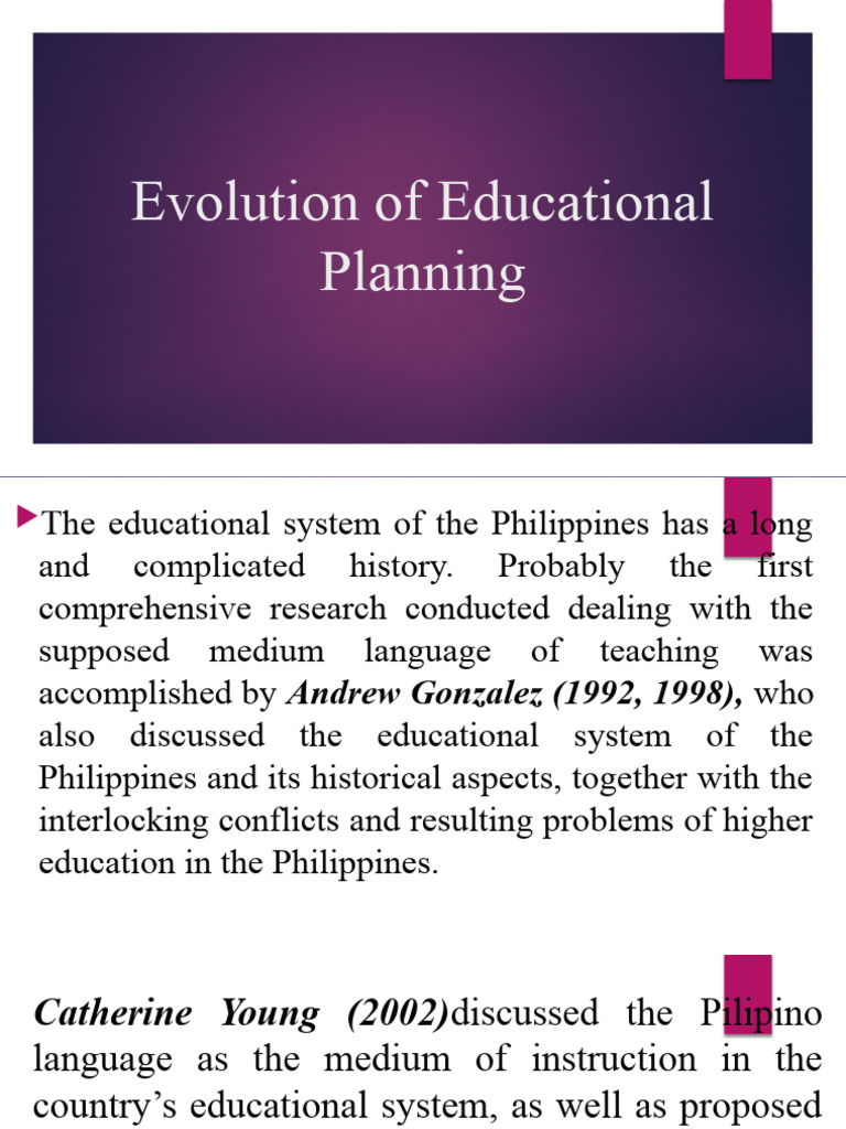 Evolution of Educational Planning | PDF | Schools | Philippines