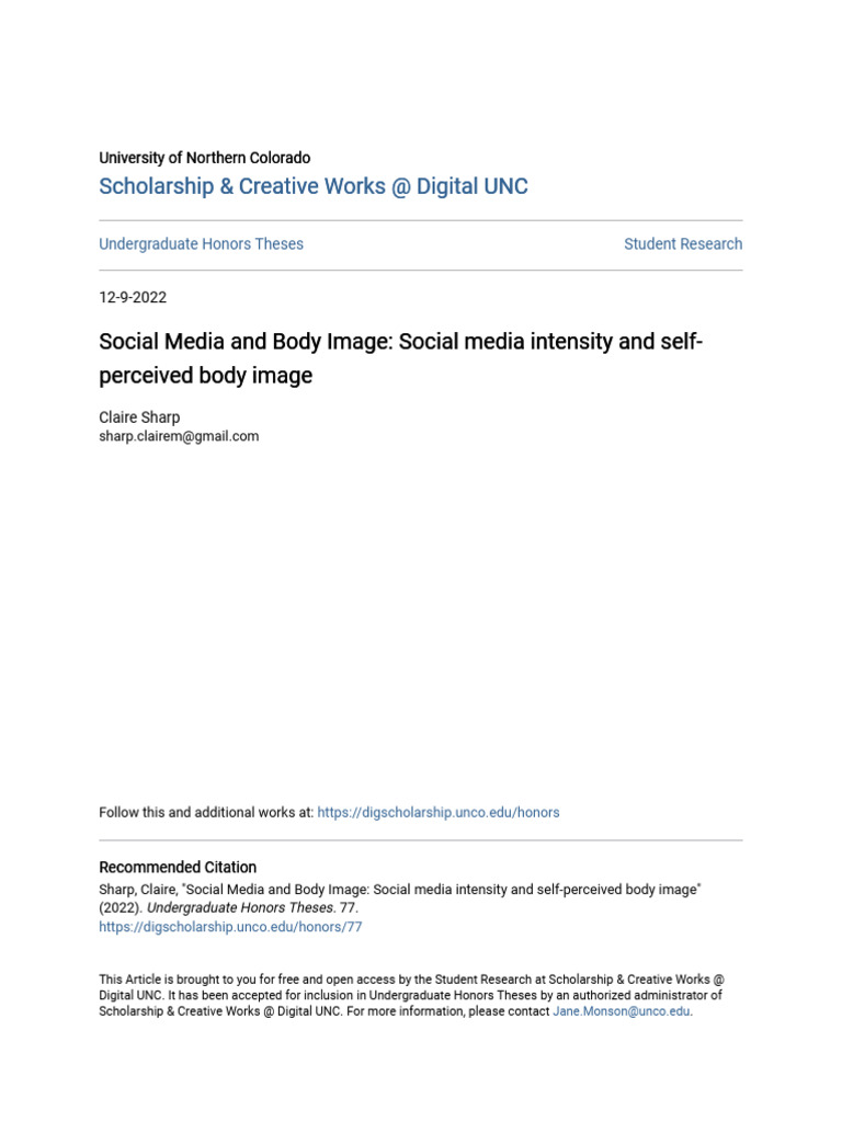 Social Media's Impact on Body Image | PDF