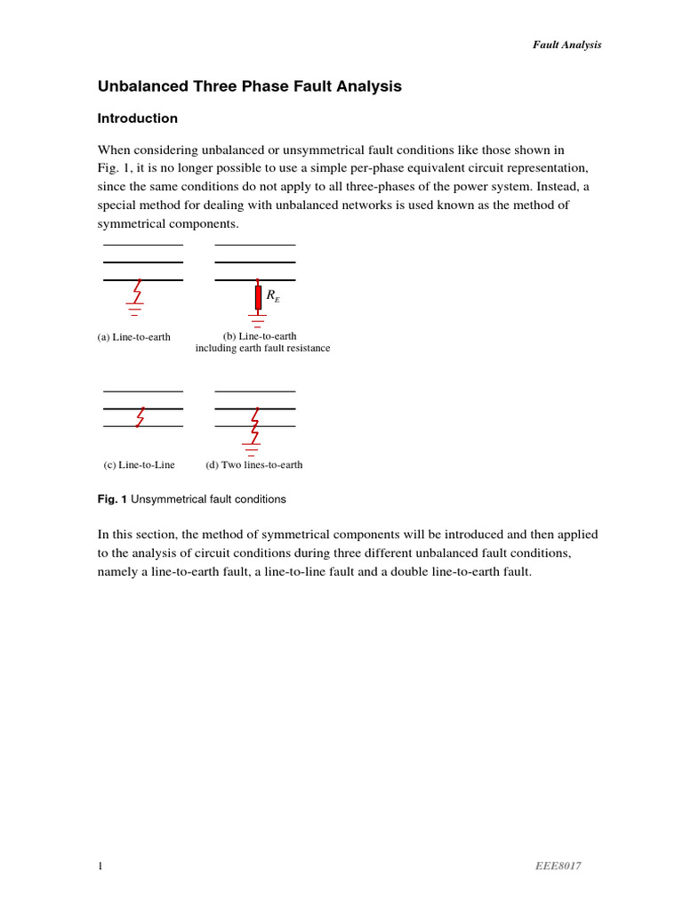 Session 2A - Unbalanced Fault Analysis | PDF | Electrical Engineering | Electricity