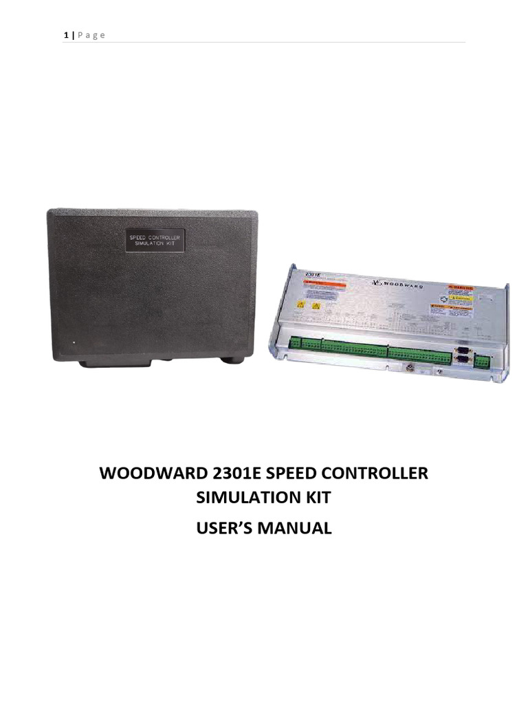 Instruction Manual 2301E Speed Controller Simulator Kit | PDF | Switch | Voltage