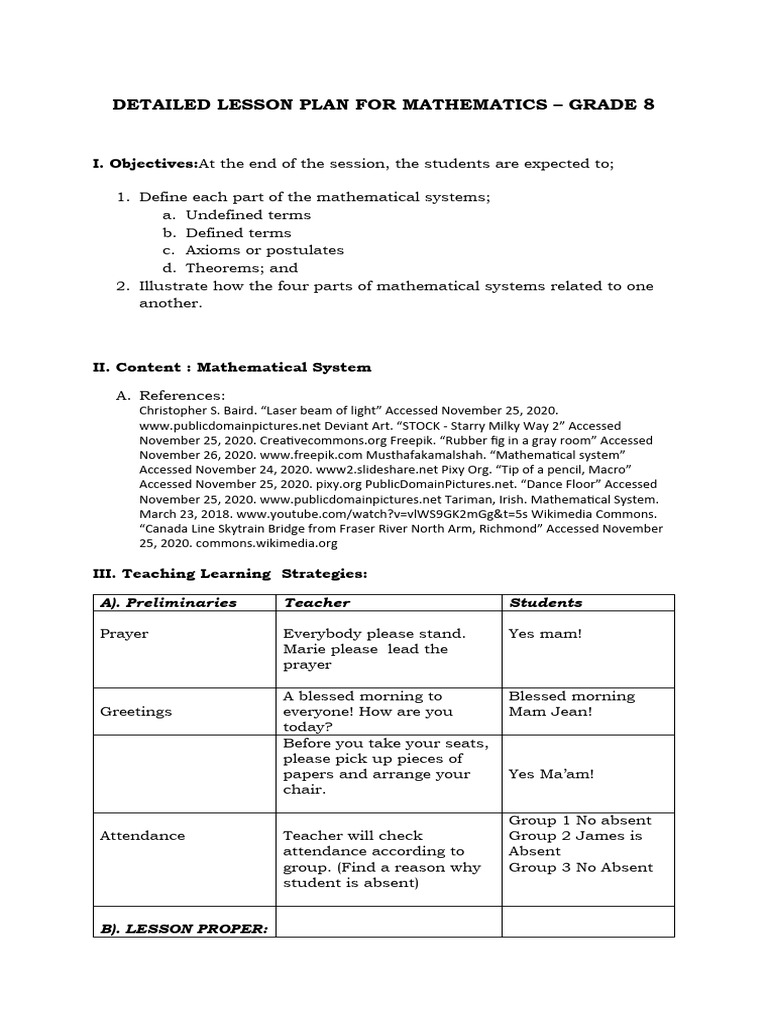 Lesson Plan-3rd Quarter Week1 | Download Free PDF | Line (Geometry) | Angle