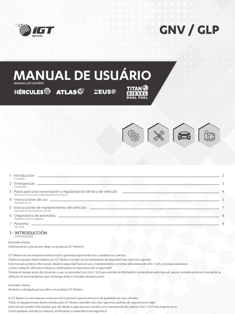 manual de usuario - kits gnv glp | PDF | Inyección de combustible | Tanques