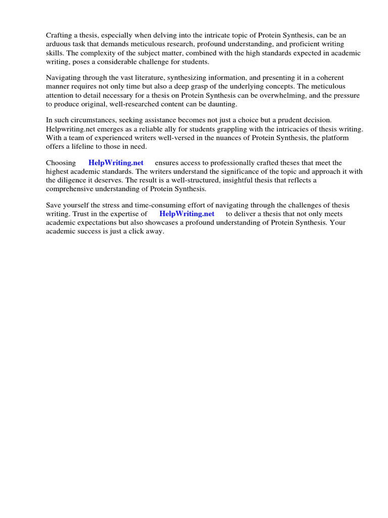 Essay Question For Protein Synthesis | PDF | Translation (Biology ...