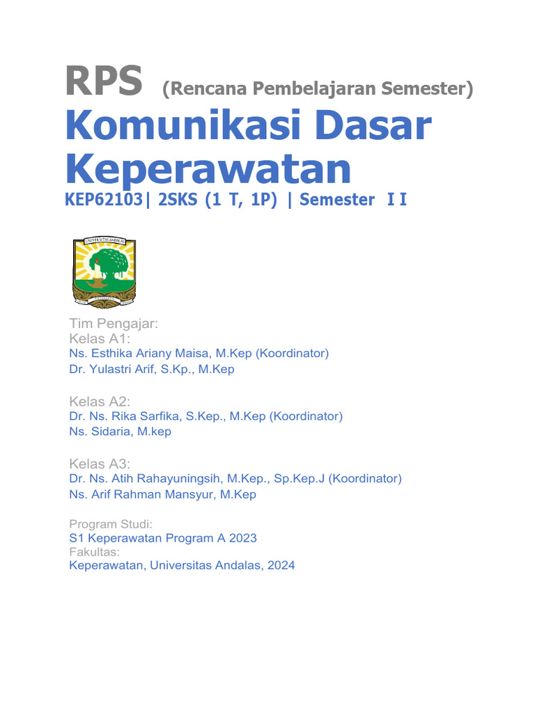 RPS Komkep Genap 2023-2024 | PDF | Karier & Perkembangan | Pengembangan Diri