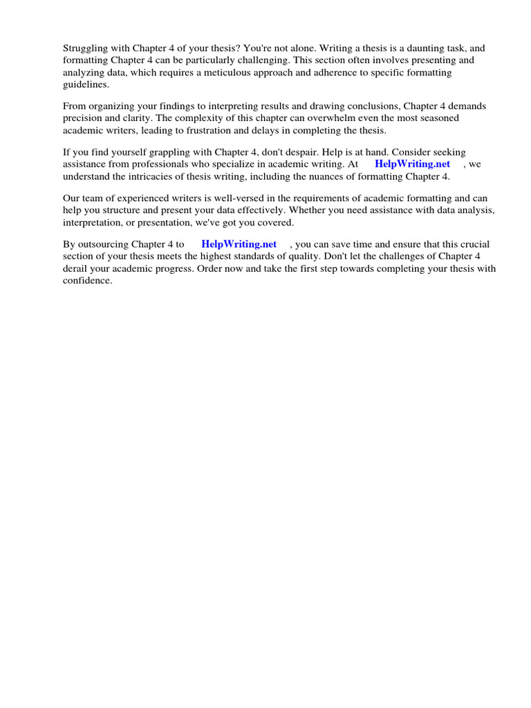 Chapter 4 Thesis Format | PDF | Thesis | Sampling (Statistics)