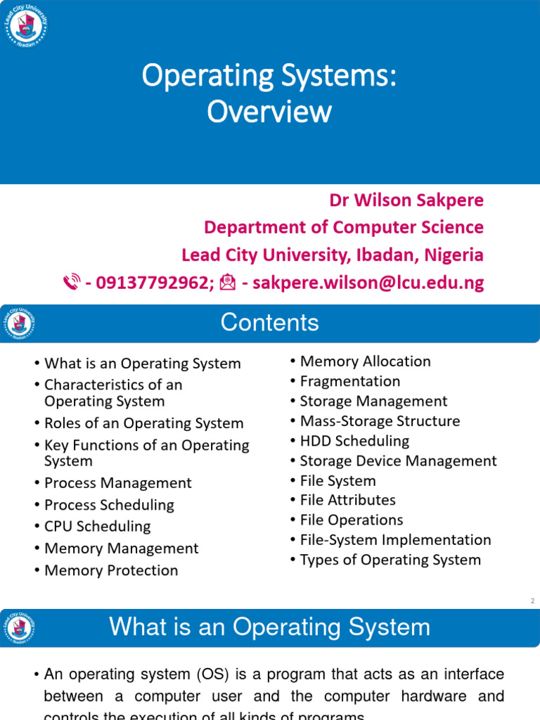 CSC 205 - 3 Operating Systems 2023-2024 | PDF | Hard Disk Drive ...