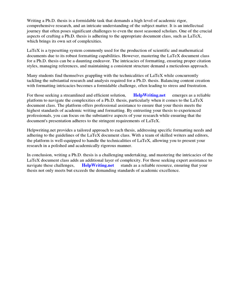 PHD Thesis Latex Document Class | PDF | Thesis | Page Layout