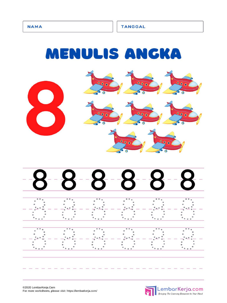Menulis Angka 8 | PDF