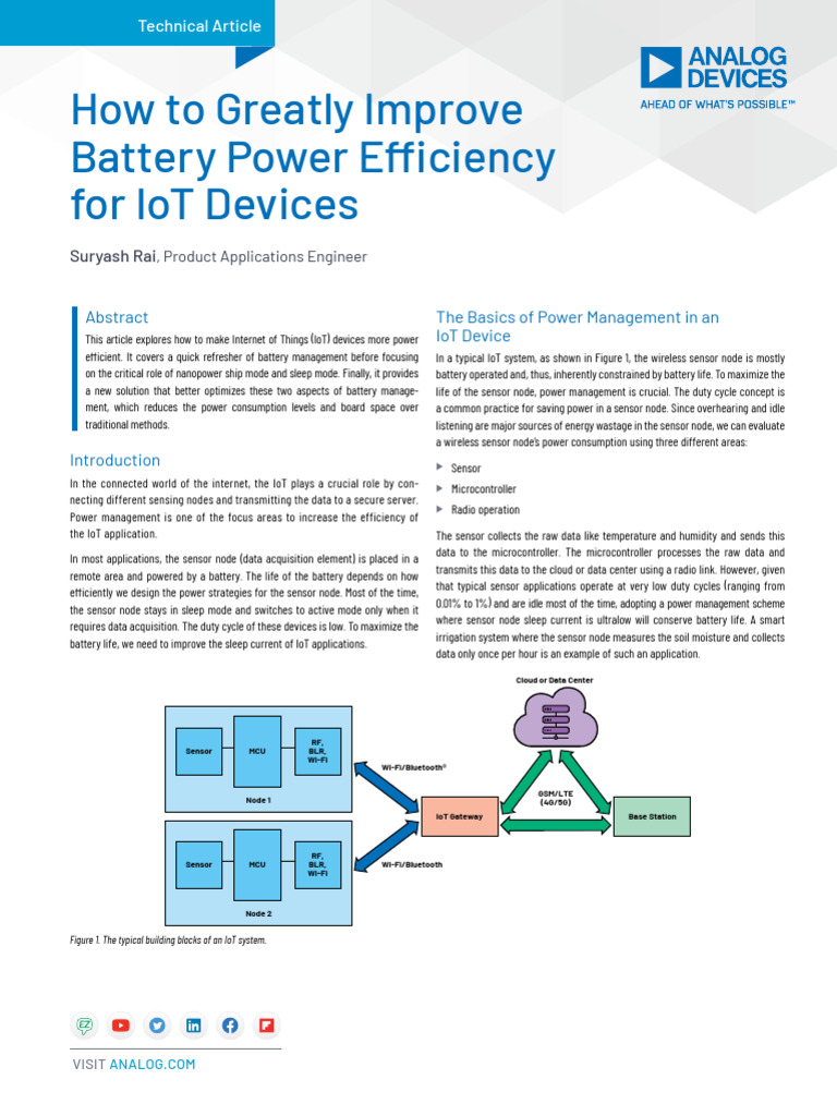 IoT Devices Power Efficiency | PDF | Internet Of Things | Wireless Sensor Network