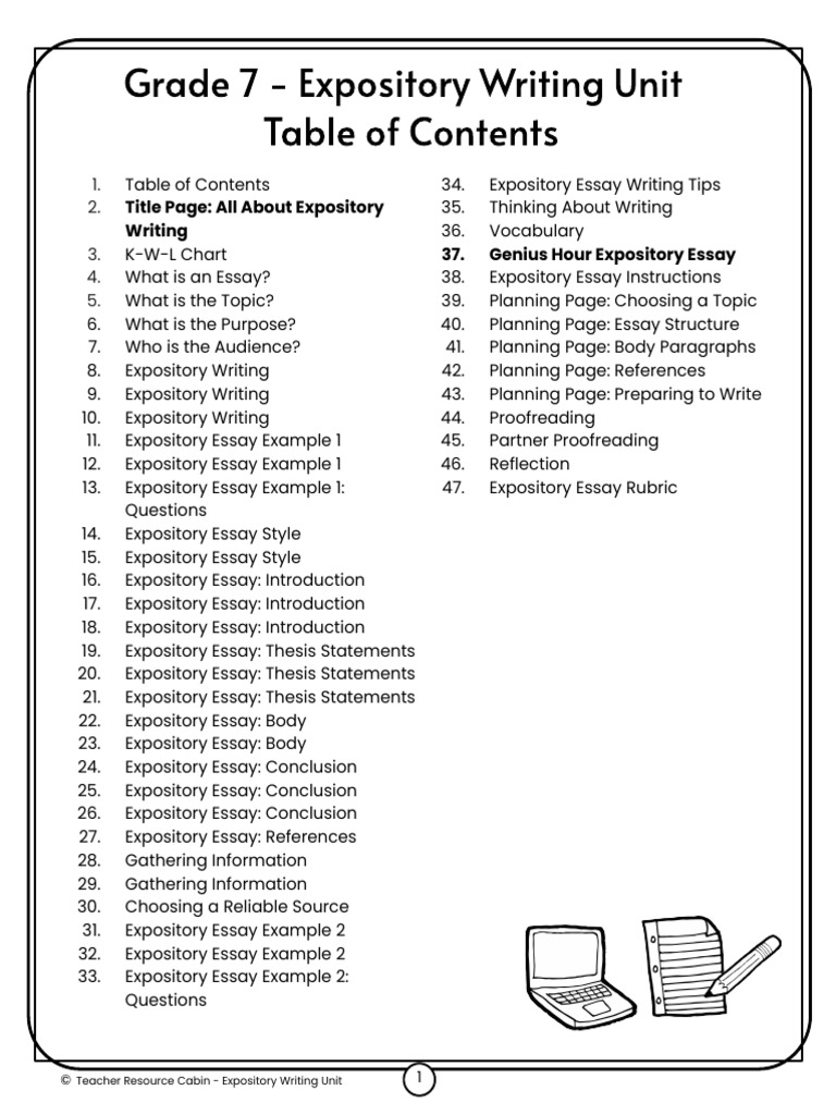 Grade 7 Expository Writing | PDF