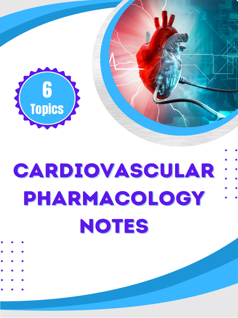 Cardiovascular Pharmacology Notes | PDF