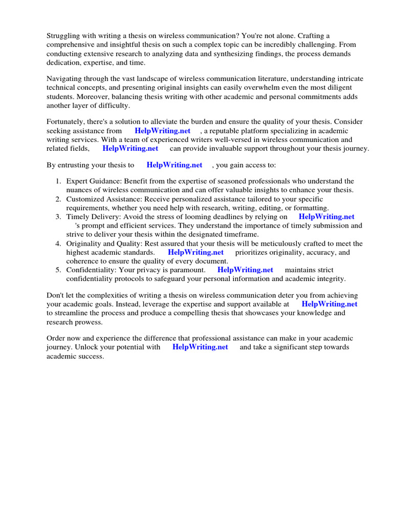 Wireless Communication Thesis Download | PDF | Cellular Network | Radio