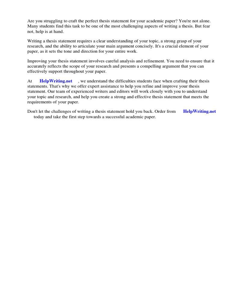 Refining Your Thesis Statement Guide | PDF | Essays | Thesis