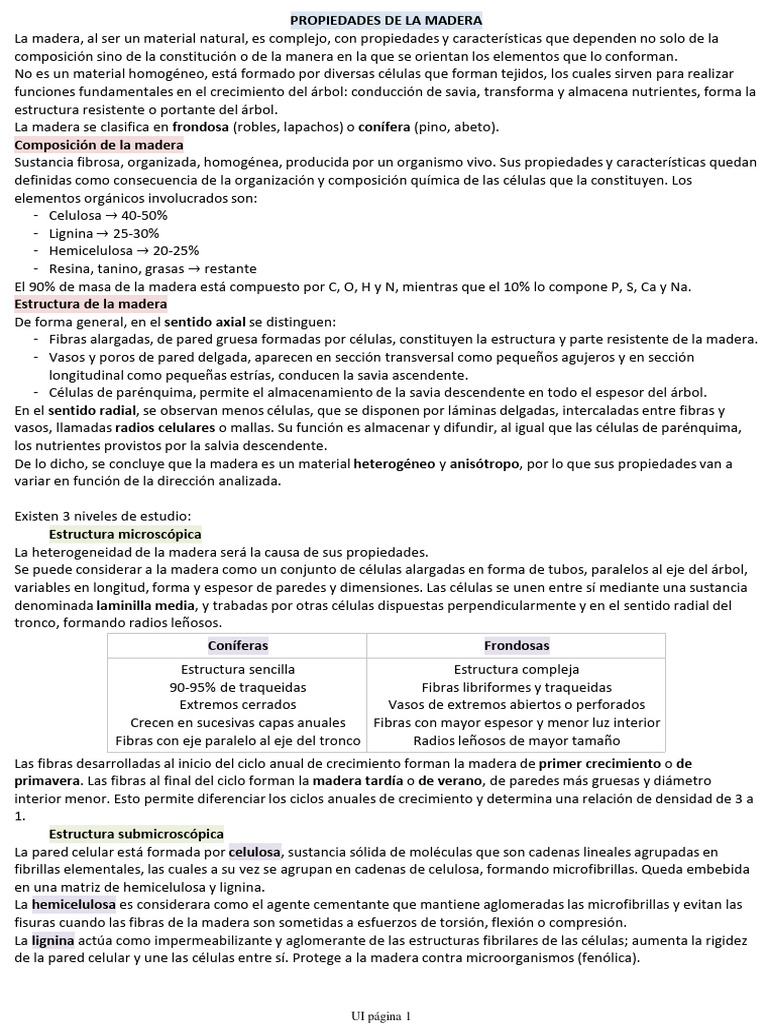 MADERAS | PDF | Madera | Pandeo