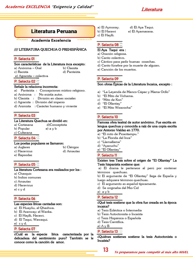 004 Literatura Excelencia Mayder !!!! | PDF | Andes | Imperio Inca