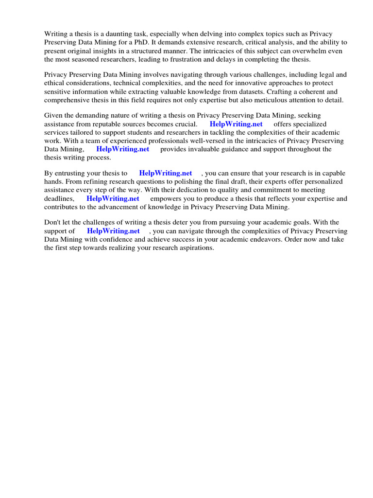 PHD Thesis On Privacy Preserving Data Mining | PDF | Business | Art