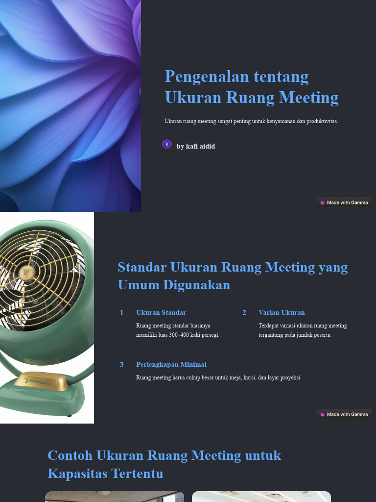 Ukuran dan Desain Ruang Meeting Ideal | PDF