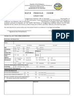 Youth Profile Form: Office of The Sangguniang Kabataan | PDF | Career ...