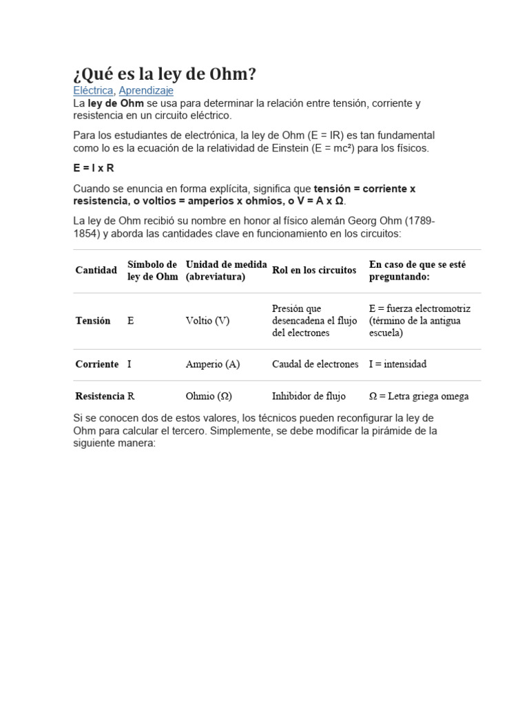 Manual Real Ohm | PDF | Resistencia Eléctrica y Conductancia ...