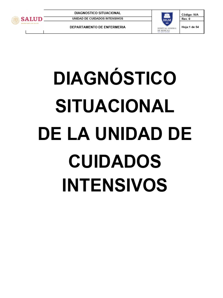 Diagnostico Situacional Uci 2022 | PDF | Hospital | Enfermería