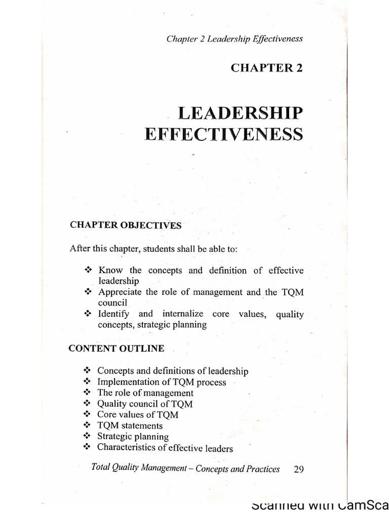TQM Chapter 2 | PDF