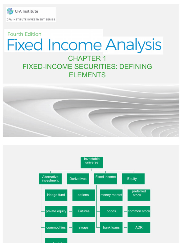CH 01 | PDF | Bonds (Finance) | Fixed Income