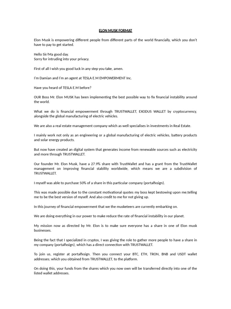 Elon Musk Format | Download Free PDF | Visa Inc. | Master Card