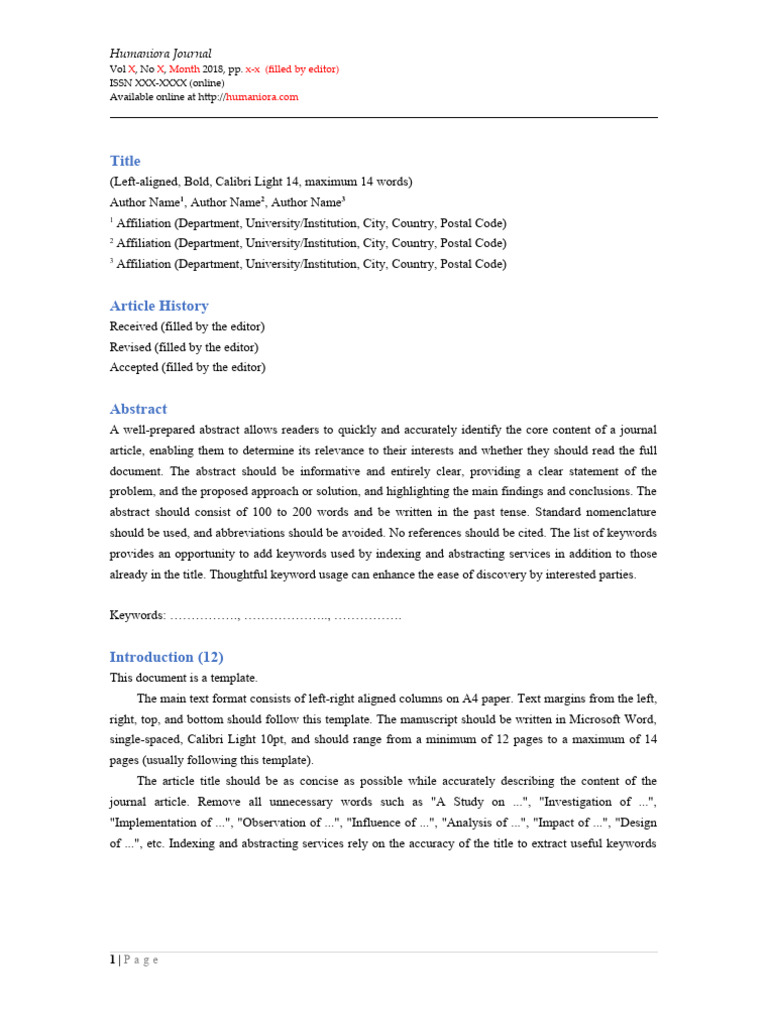 Research Article Template | PDF | Citation