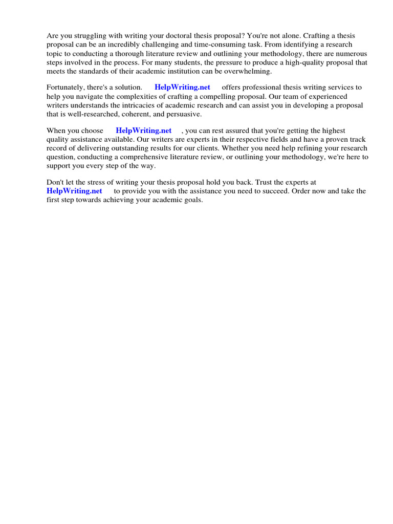 Doctoral Thesis Proposal Examples | PDF | Thesis | Methodology