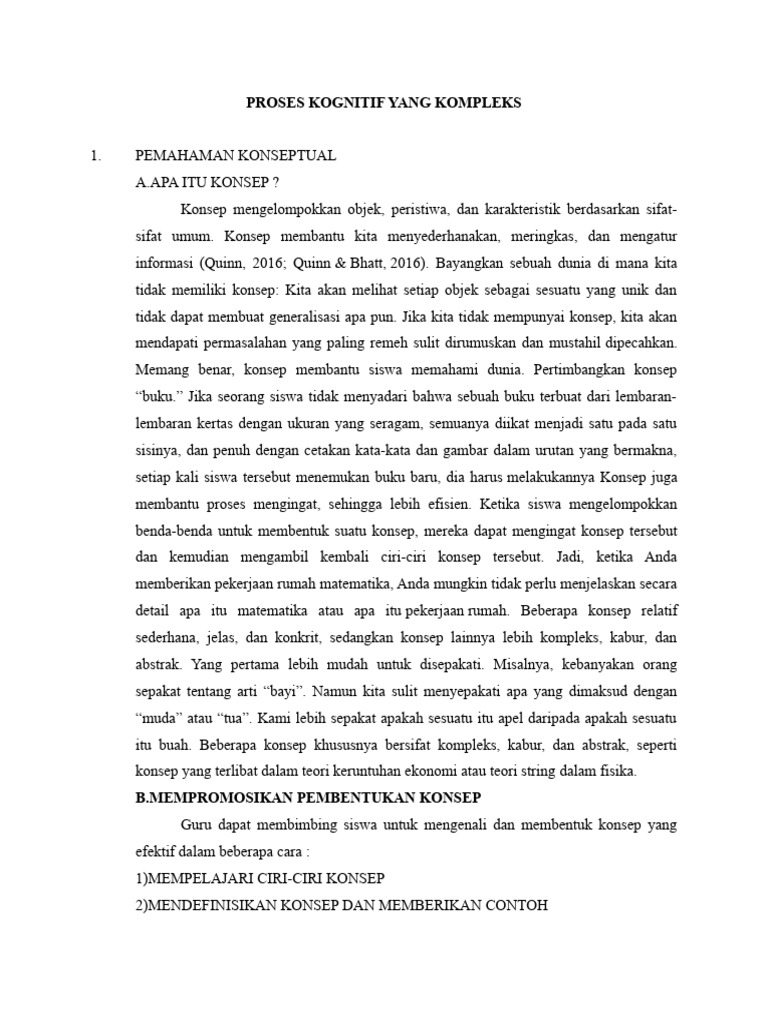 Proses Kognitif Yang Kompleks | PDF