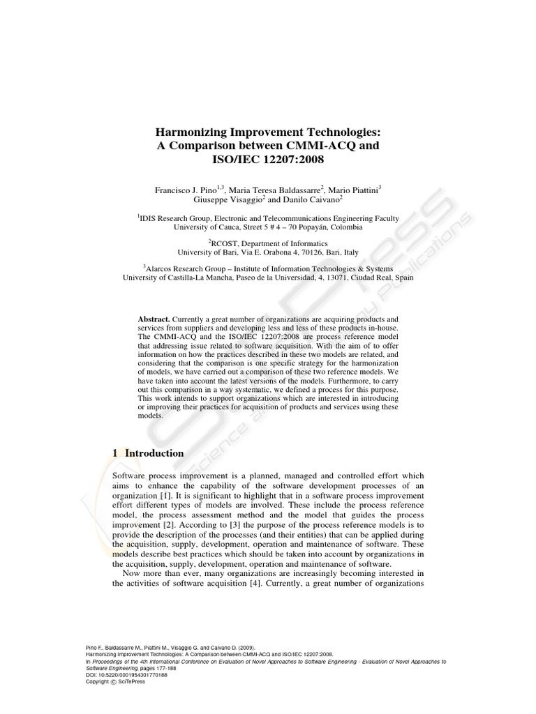 Harmonizing Improvement Technologies A C | Download Free PDF | Systems Engineering | Computing
