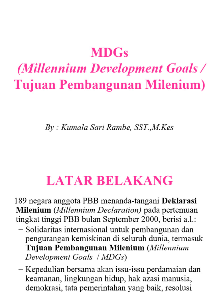MDGs SPKN Di Indonesia | PDF
