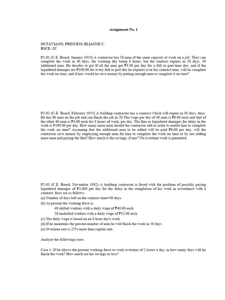 Assignment No 1 Econ | PDF