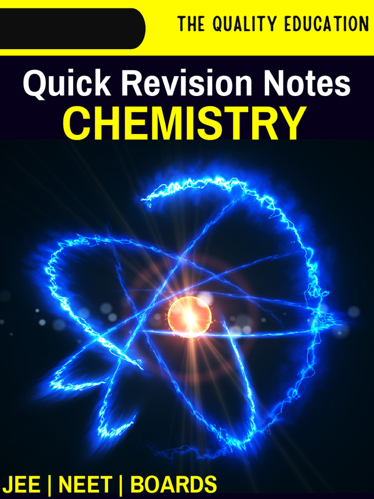 Last Minute Revision Notes Chemistry | PDF | Coordination Complex ...